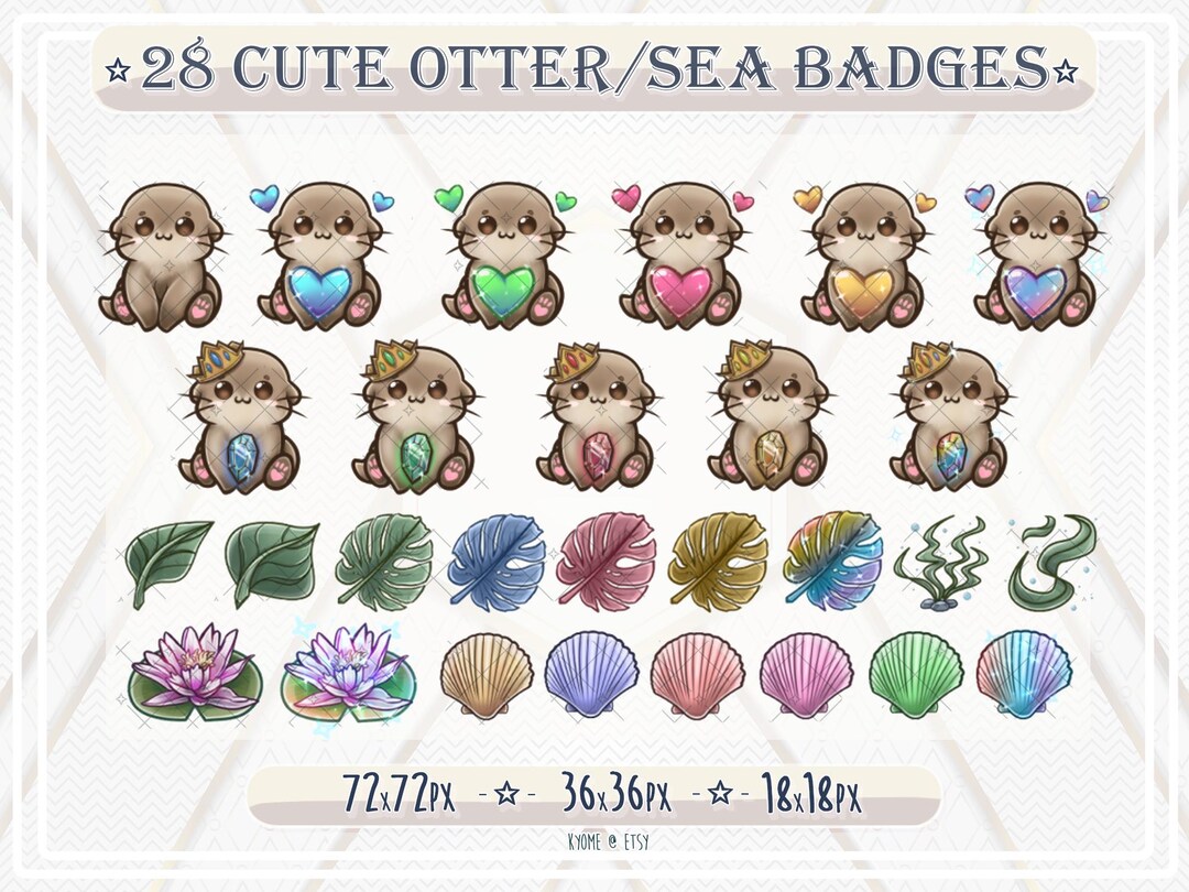 28 Otter Badges for Twitch / Discord (cute, Meme, Gift) - Etsy