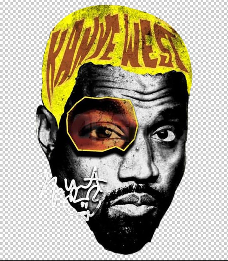 Kanye West PNG T-SHIRT | Rap Tee Jumbo Graphic | 300 Dpi | Kanye West T ...