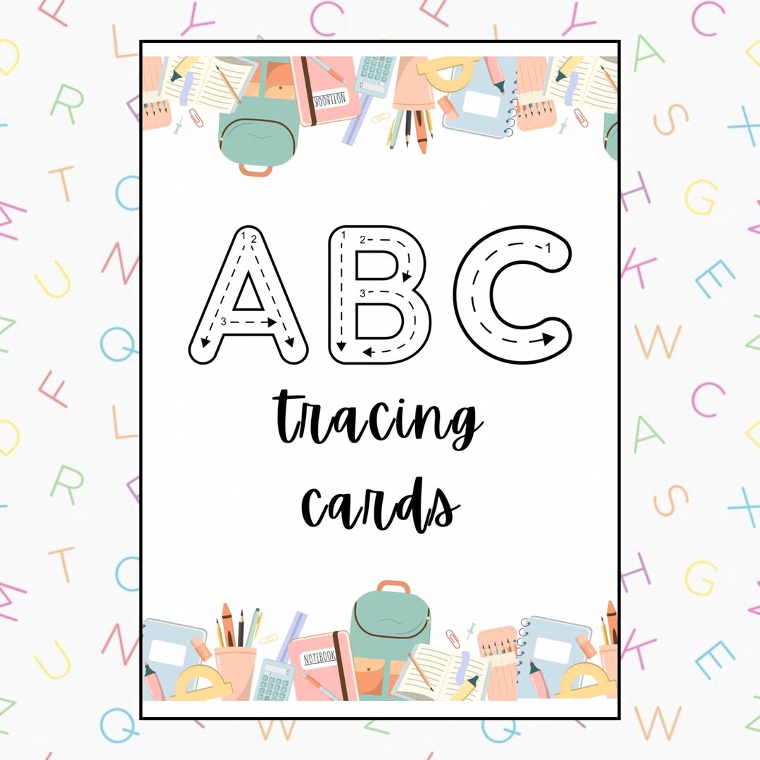 ABC Tracing Cards - Etsy