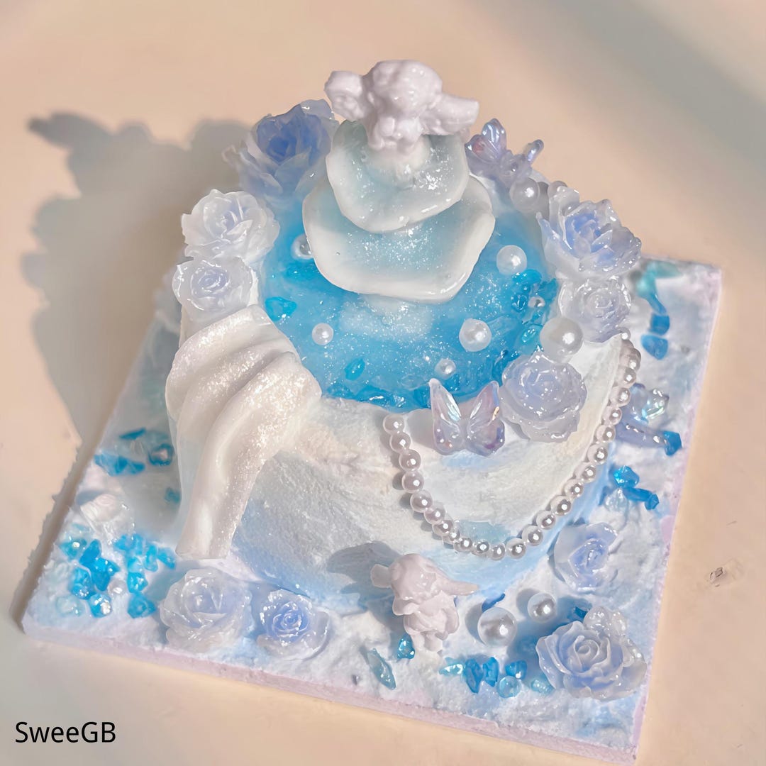 Cute Deep Blue Dream Cake~cute Little Cake~mini Delicacy~mini Dessert~1 ...