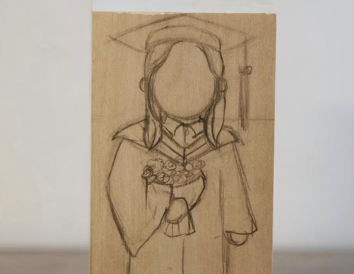 Personalized Wooden Graduation Sculpture: Handmade College Keepsake - Etsy