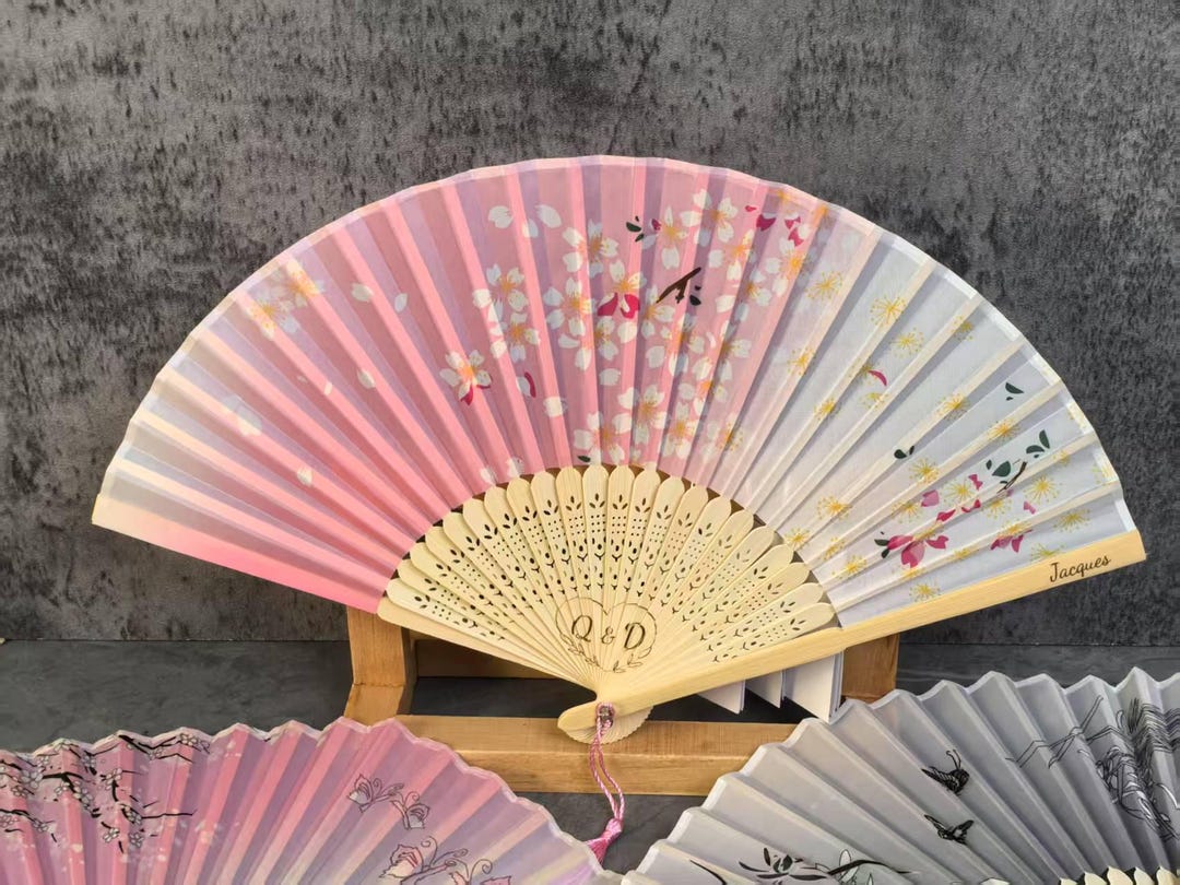 Personalized Wedding Hand Fans: Laser Engraved Wooden Favors - Etsy