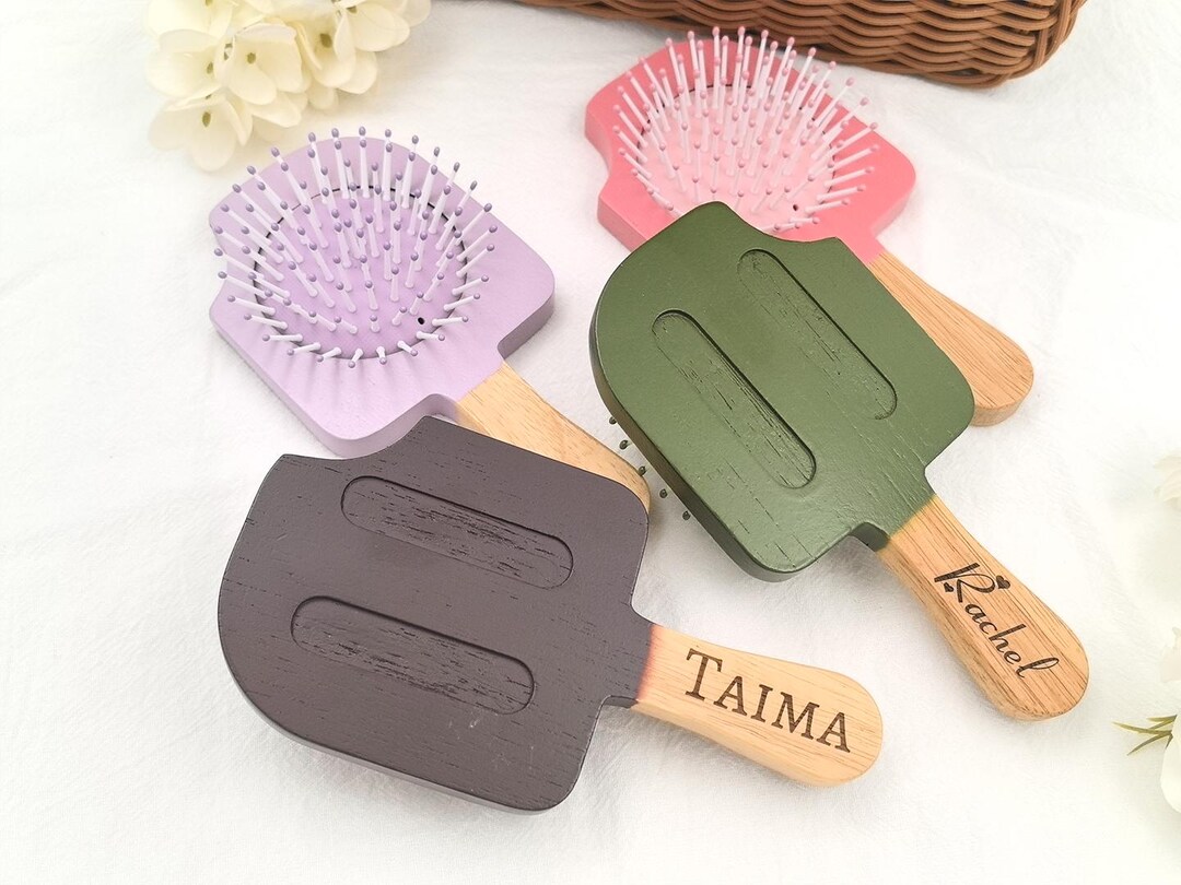 Ice Cream Shaped Wooden Hair Comb - Children's Hair Comb - Unique Comb ...