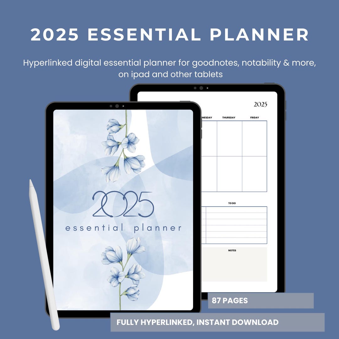 2025 Digital Essential Planner | Minimalist Planner | Hyperlinked ...