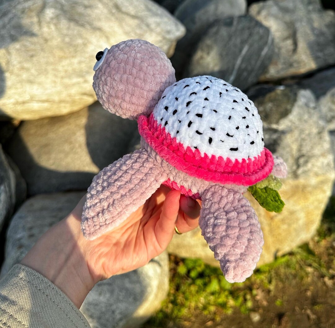 Dragon Fruit Turtle Crochet Pattern – Unique Amigurumi Plush, Tropical ...