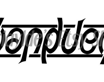 Custom Ambigram for 2 Names - One Name Rotates to Become Another - Etsy