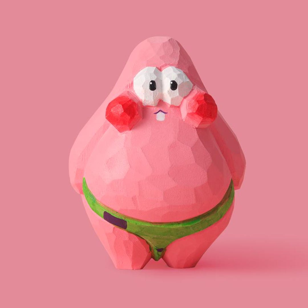 Patrick Star Statue, Dugtrio Carving, Pokemon Figurine, Home Decor ...