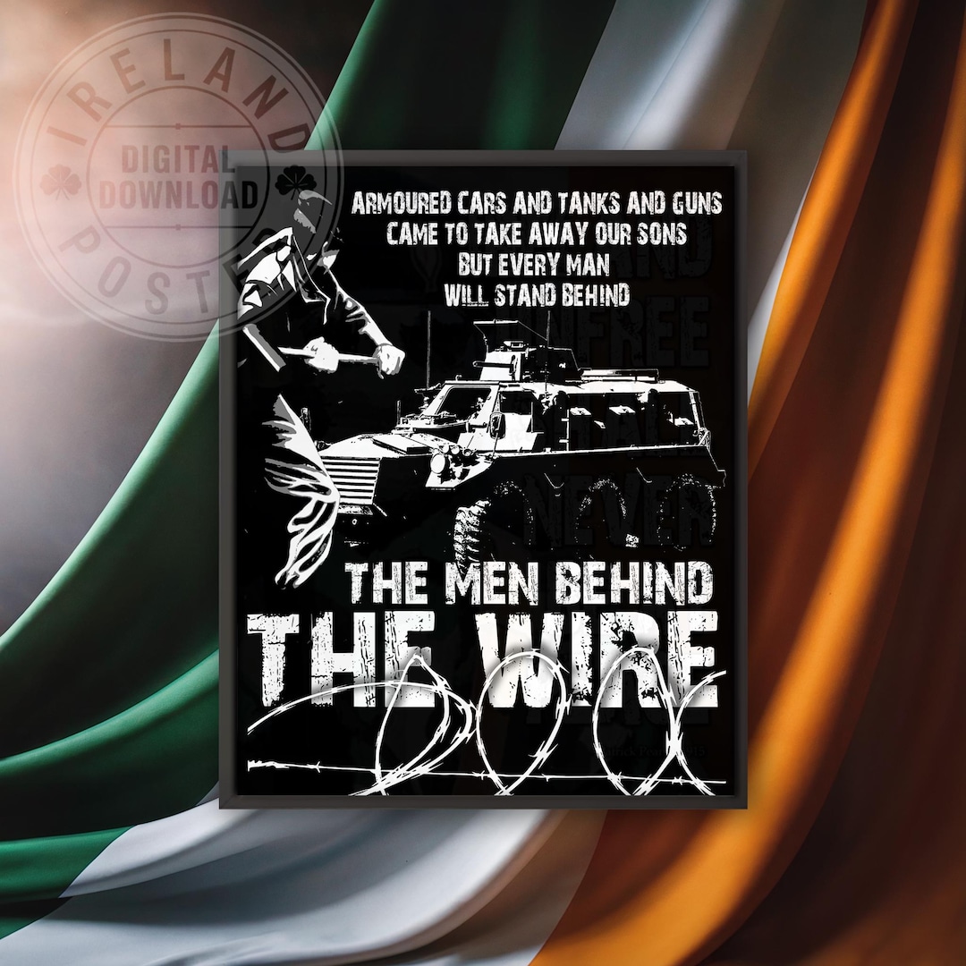 Irish Internment Song Poster - 'the Men Behind the Wire' Digital ...