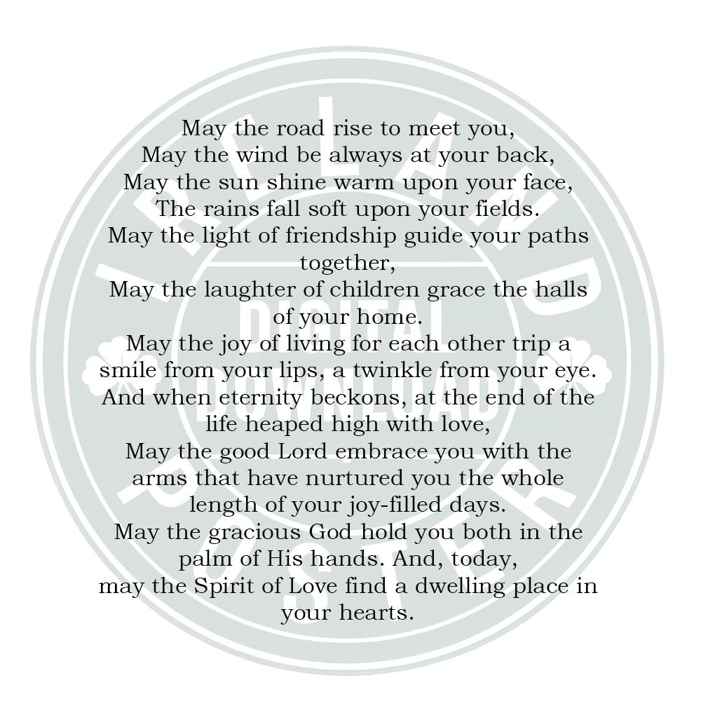 Irish Wedding Blessing Template | Custom Names and Date | Ireland ...