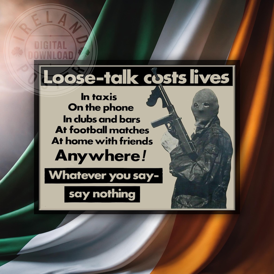 Loose Talk Costs Lives Poster: Irish Republican Wall Art (digital ...