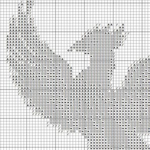 Phoenix Cross Stitch Pattern: Bird on Branch, 6 DMC Colors (PDF Digital ...