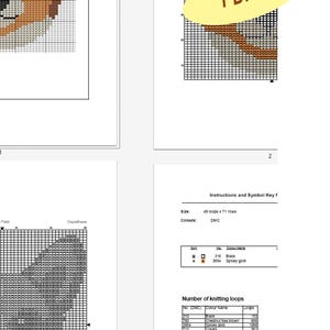 Cute Dog Face Knitting Chart – Knitting Pattern Corgi Face PDF ...