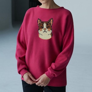 Happy Cat Knitting Chart – Smiling Cat Pattern – 5 Colors – Cute Cat ...