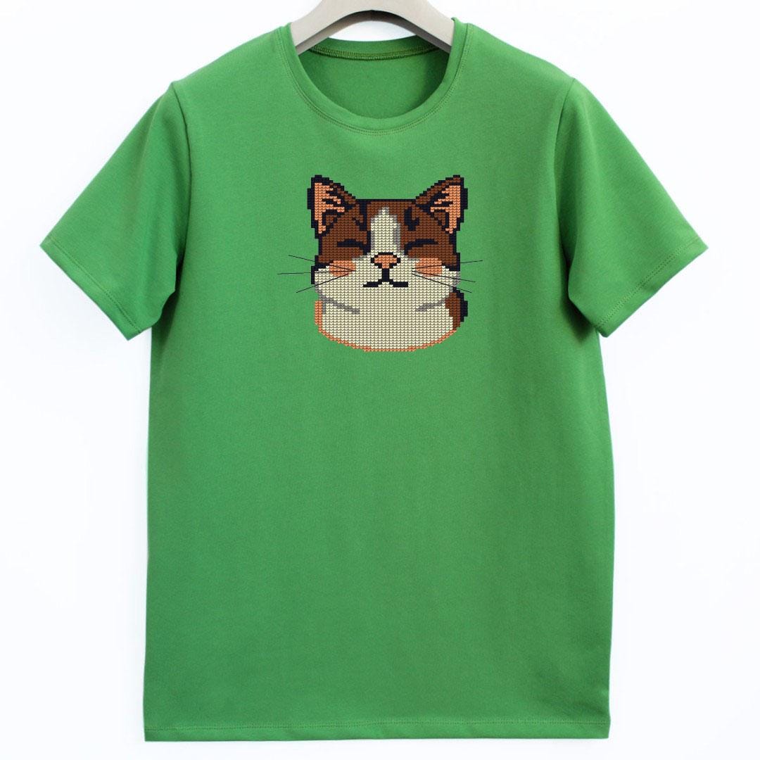 Happy Cat Knitting Chart – Smiling Cat Pattern – 5 Colors – Cute Cat ...