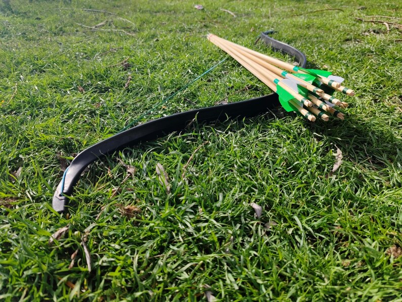 30 Lb Traditional Bow + 10 Arrows for Target Archery Inspired by ...