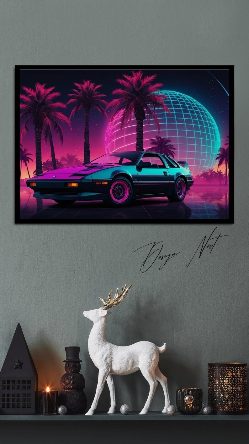 Retro 80s Synthwave Clipart Bundle 5 PNG Designs Neon Vaporwave ...