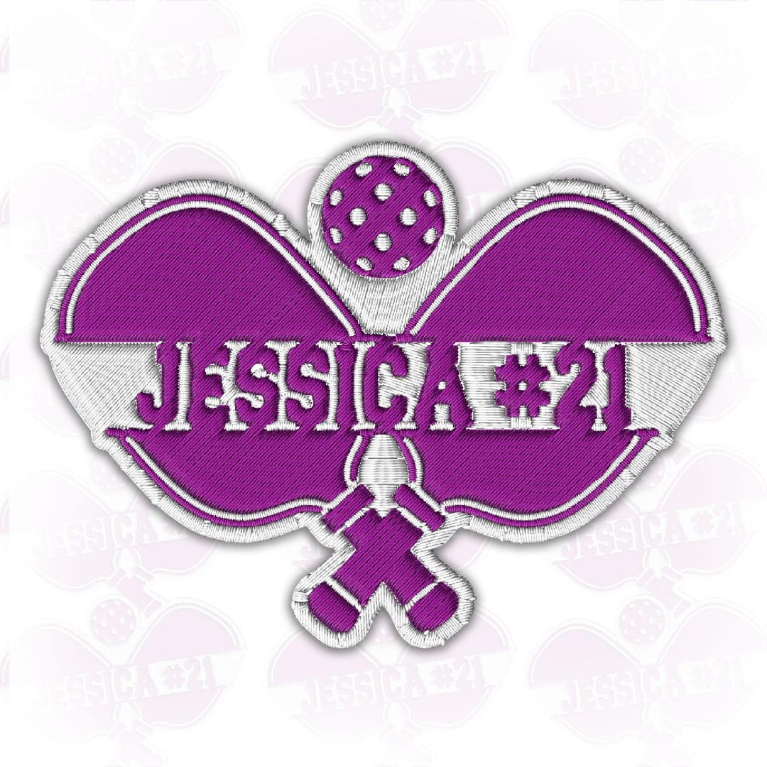 Custom Pickleball Name Number Patch Embroidered Personalized Pickleball ...