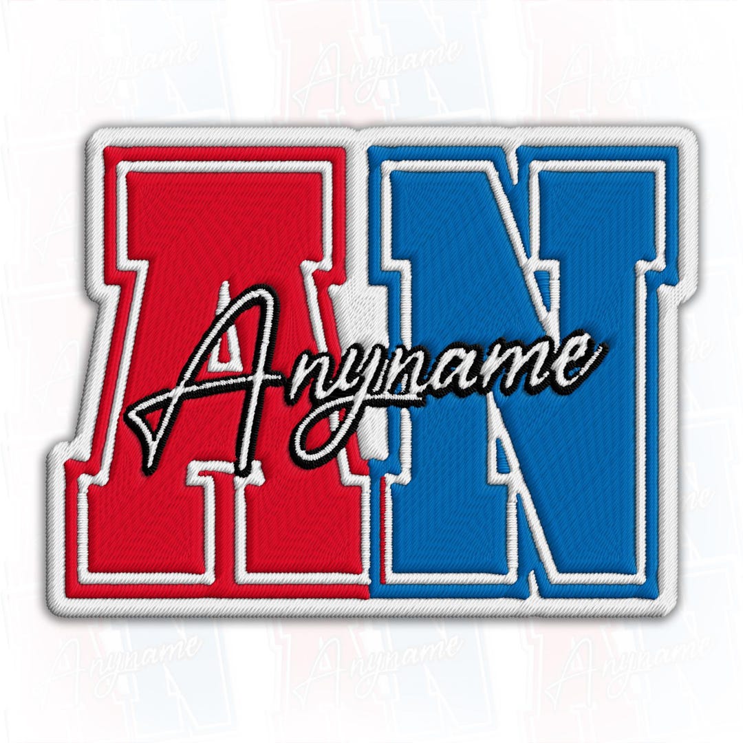 Custom Monogram Name Embroidered Patch Personalized Letter Initial ...
