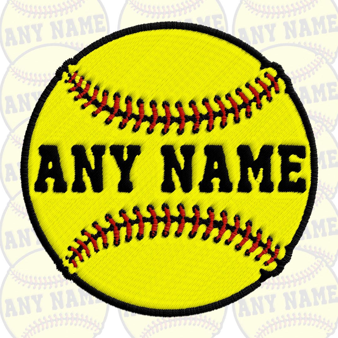 Custom Softball Bat Knob Patches Embroidered Personalized Softball Name ...