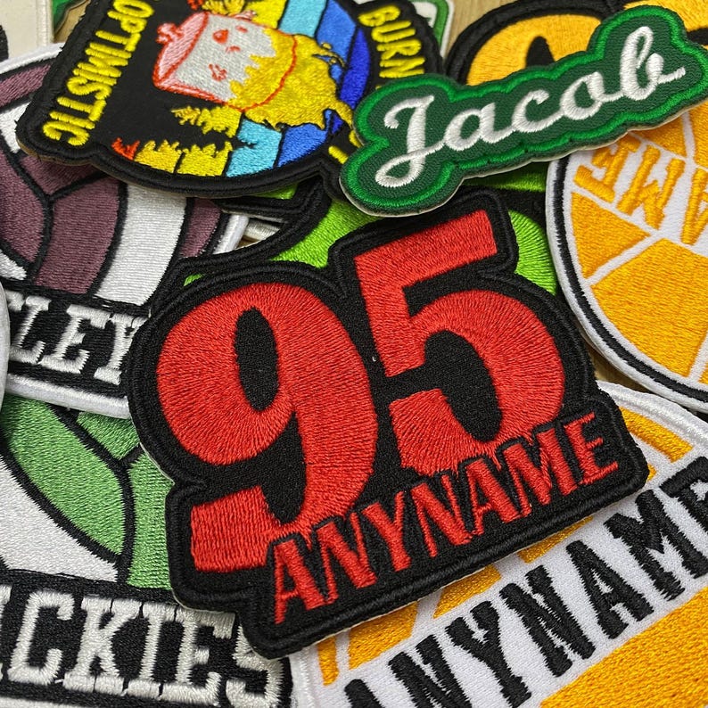 Custom Softball Name Number Patches Embroidered Personalized Baseball ...