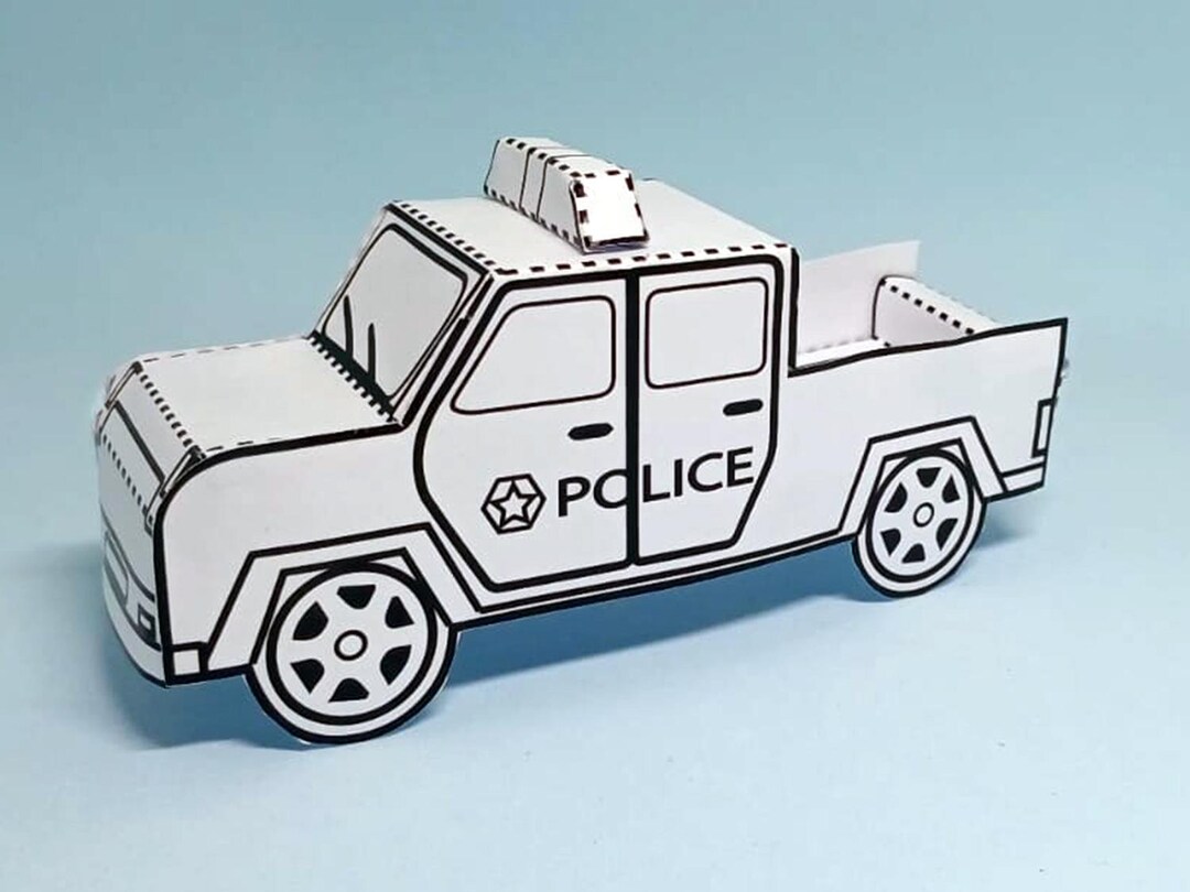 Printable Police Truck Papercraft Kit – DIY Paper Toy for Kids - Etsy