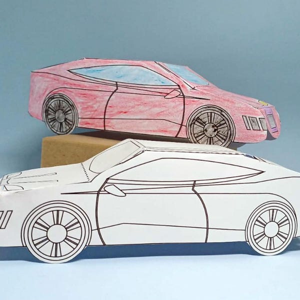 3d Papercraft Car Model - Etsy