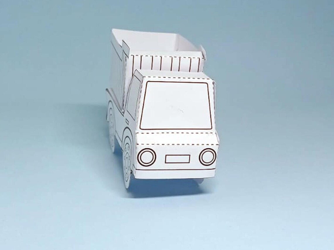 Printable Dump Truck Papercraft Kit – DIY Paper Toy for Kids - Etsy
