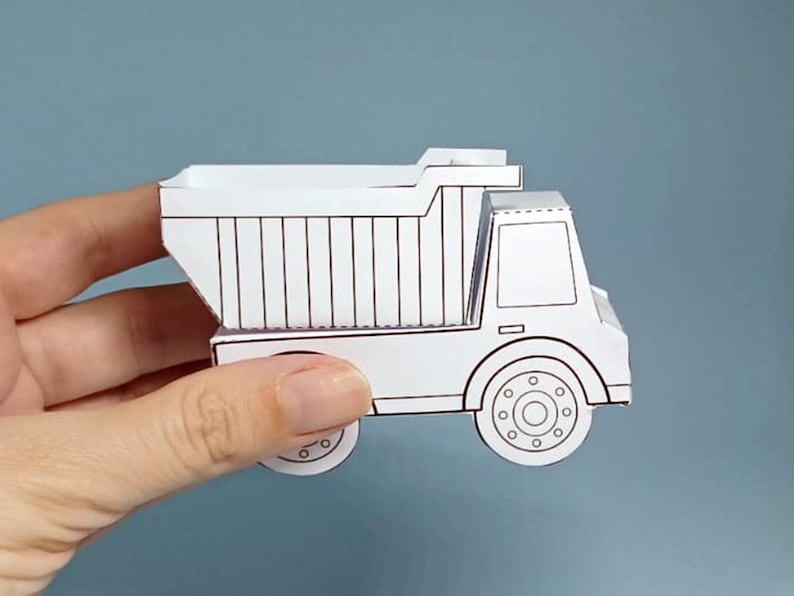 Printable Dump Truck Papercraft Kit – DIY Paper Toy for Kids - Etsy