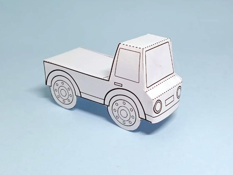 Printable Dump Truck Papercraft Kit – DIY Paper Toy for Kids - Etsy