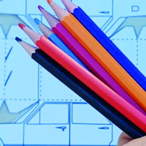 Classic Car Paper Craft - Color, Cut, and Create Your Own Car - Digital ...