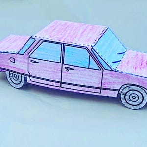 Classic Car Paper Craft - Color, Cut, and Create Your Own Car - Digital ...