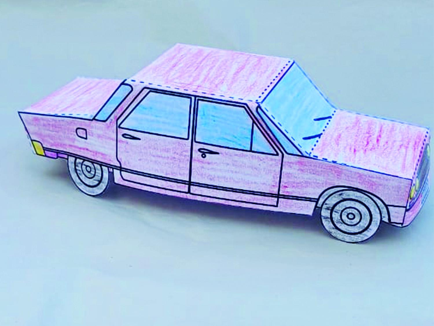 Classic Car Paper Craft - Color, Cut, and Create Your Own Car - Digital ...