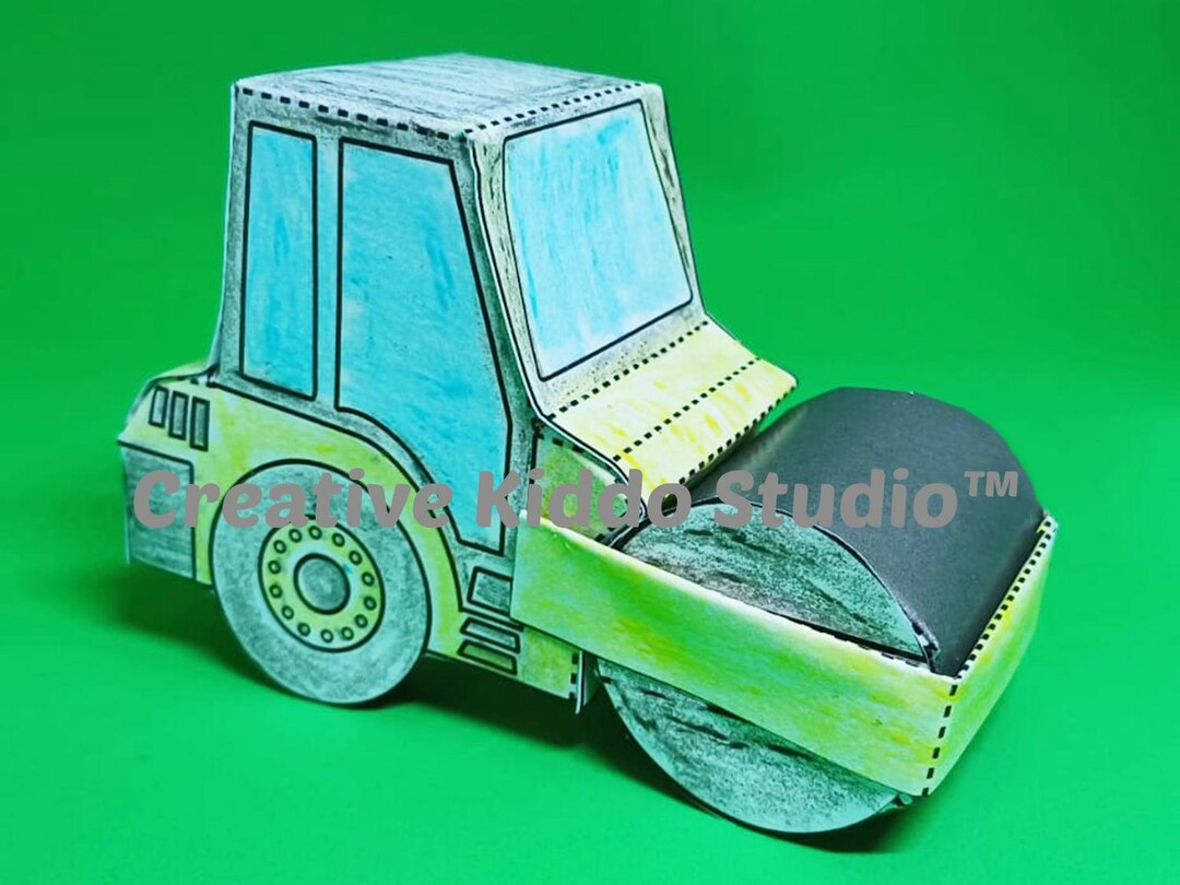Paver Truck Printable Craft Kit – Cut, Colour and Assemble – Activity ...