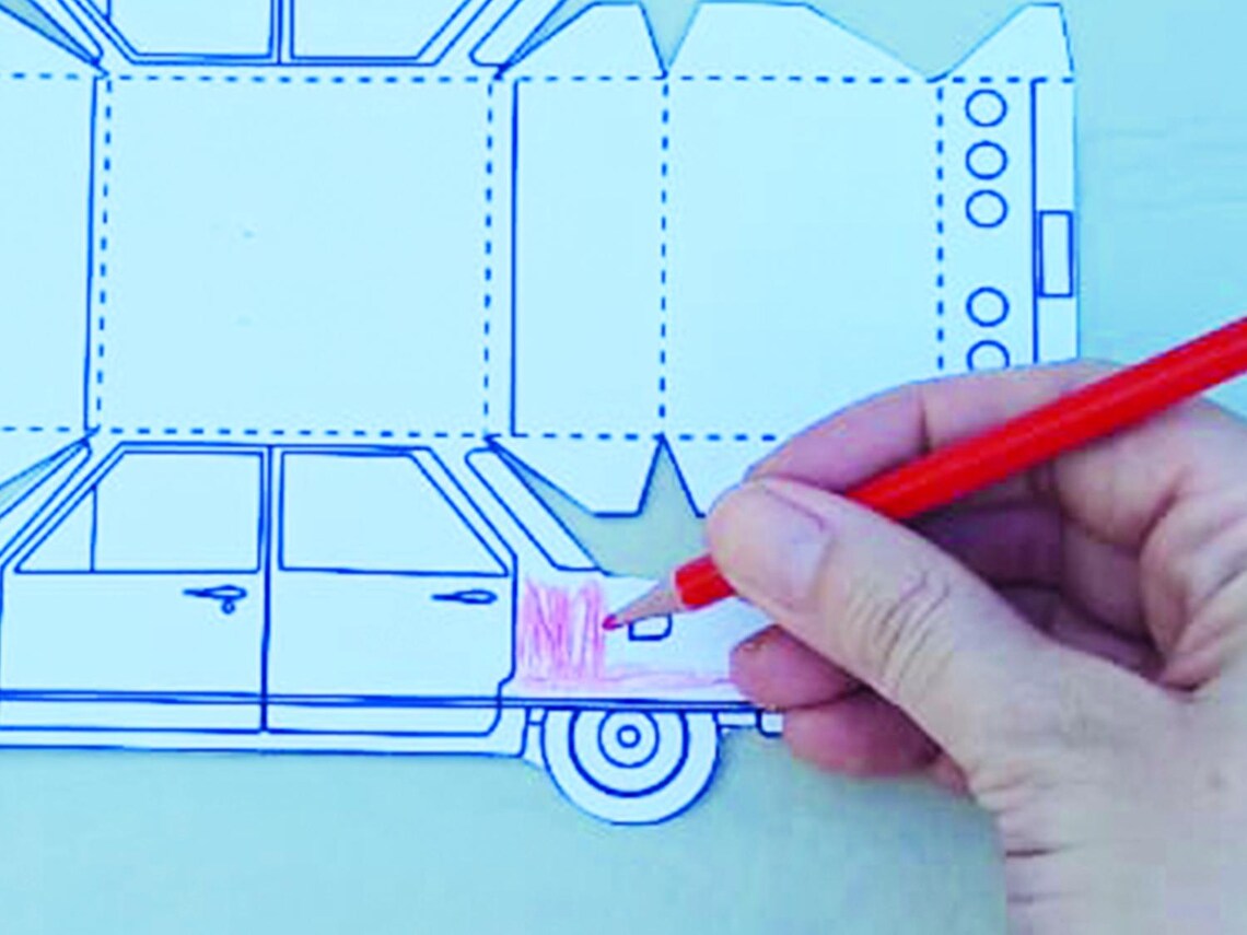 Classic Car Paper Craft - Color, Cut, and Create Your Own Car - Digital ...