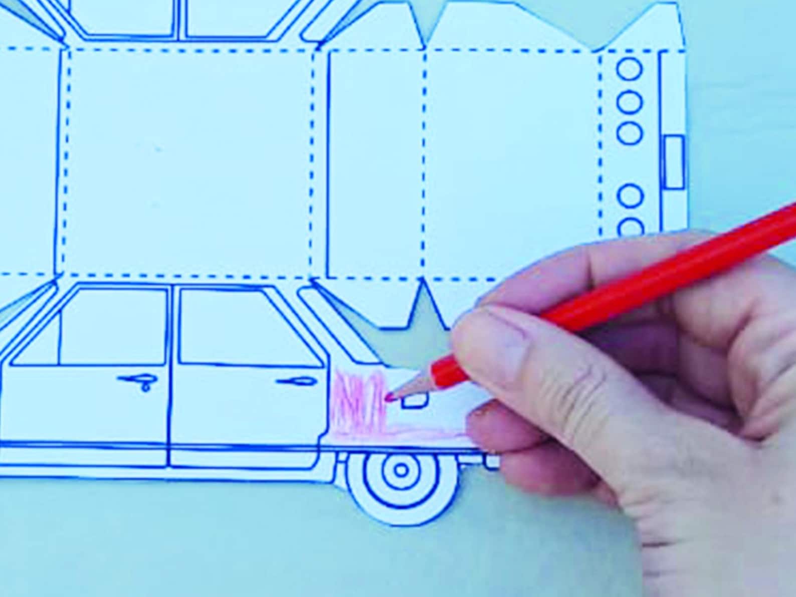 Classic Car Paper Craft - Color, Cut, and Create Your Own Car - Digital ...