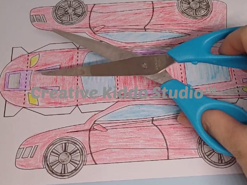 3D Sports Car Paper Model – Printable DIY Paper Craft for Kids & Adults ...