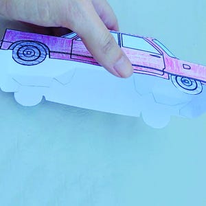 Classic Car Paper Craft - Color, Cut, and Create Your Own Car - Digital ...