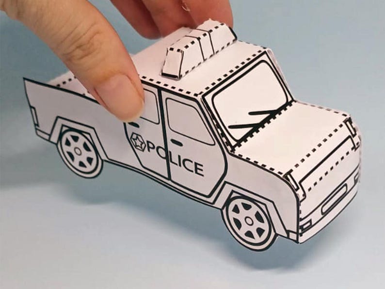 Printable Police Truck Papercraft Kit – DIY Paper Toy for Kids - Etsy ...