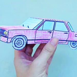 Classic Car Paper Craft - Color, Cut, and Create Your Own Car - Digital ...