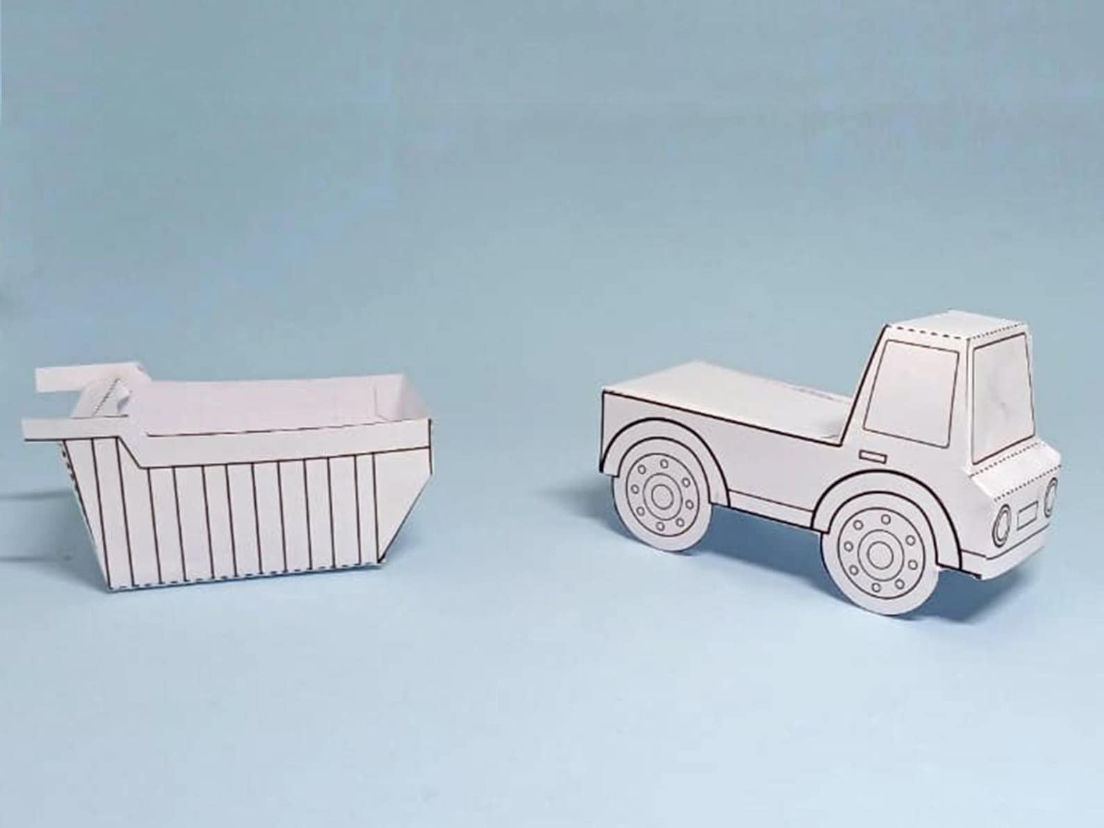 Printable Dump Truck Papercraft Kit – DIY Paper Toy for Kids - Etsy