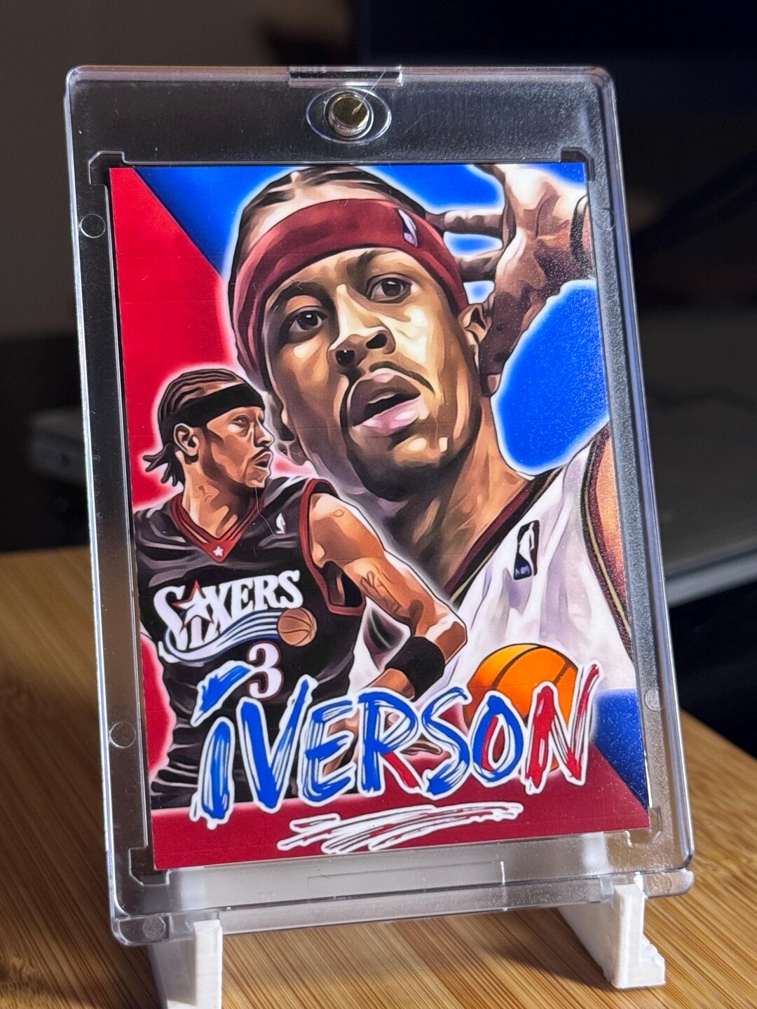 Allen Iverson Custom Art Trading Cards Lot of 2 - Etsy