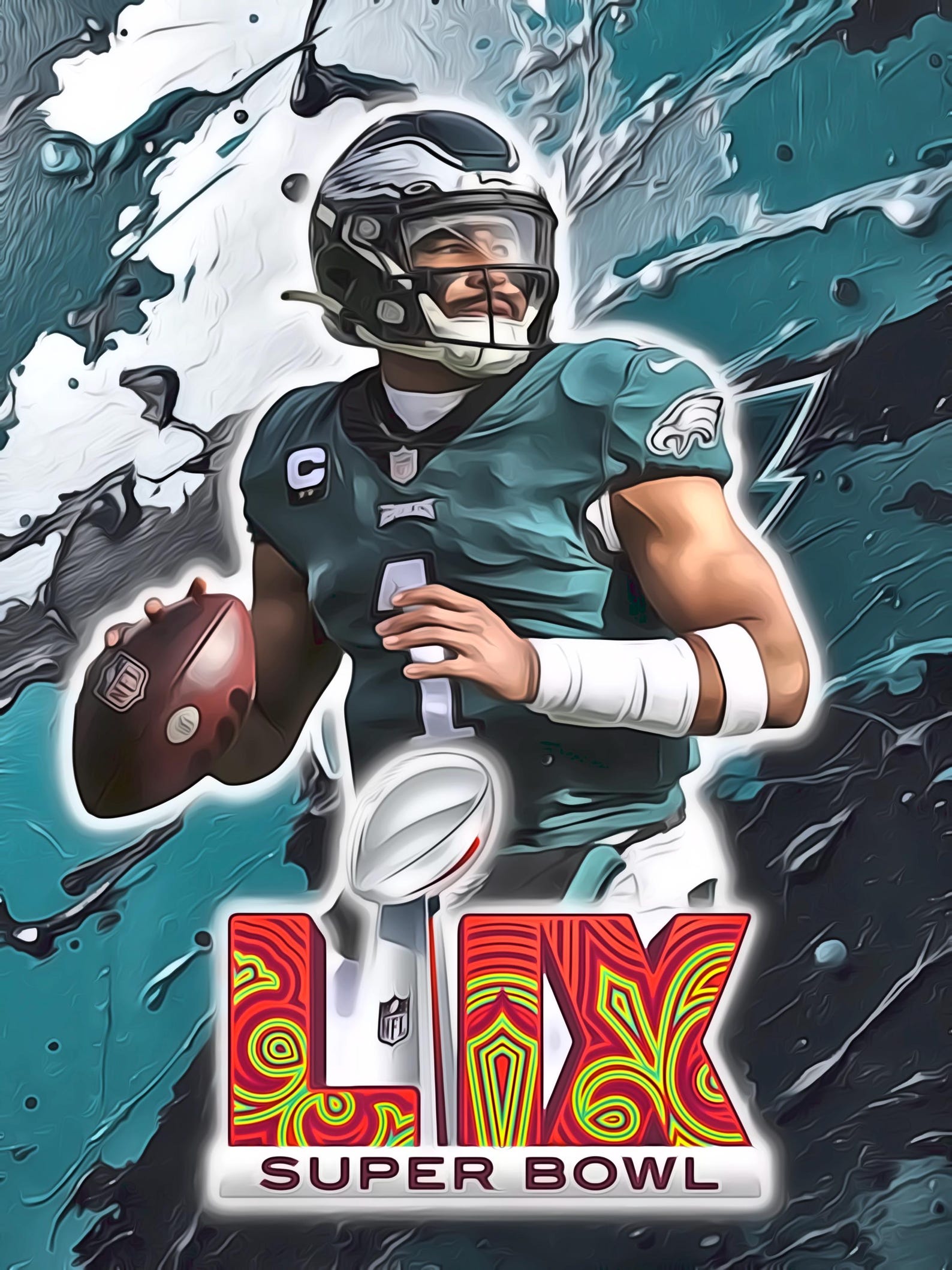 Jalen Hurts Super Bowl MVP - Custom 5 X 7 Matte Print - Etsy