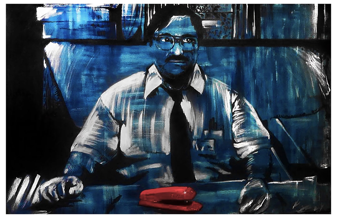 JEREMY WORST Milton Office Space Art Painting Poster or Canvas Print ...