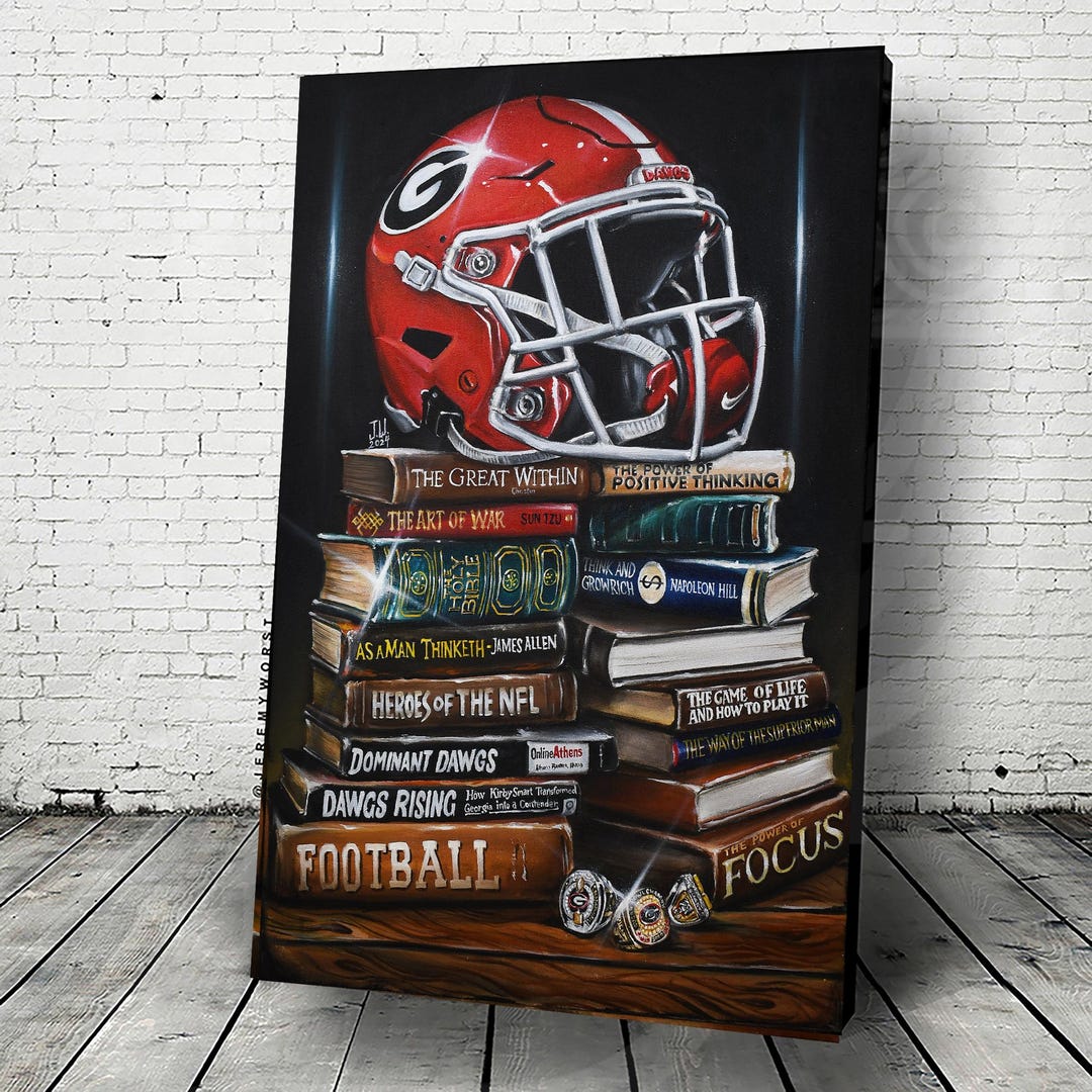 ATL UGA Go Dawgs College Football Merch Decor Art Helmet Poster Jeremy ...