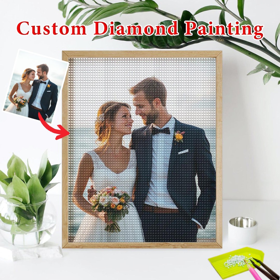 Custom Diamond Painting, Personalized Photo Portrait 5D Diamond ...