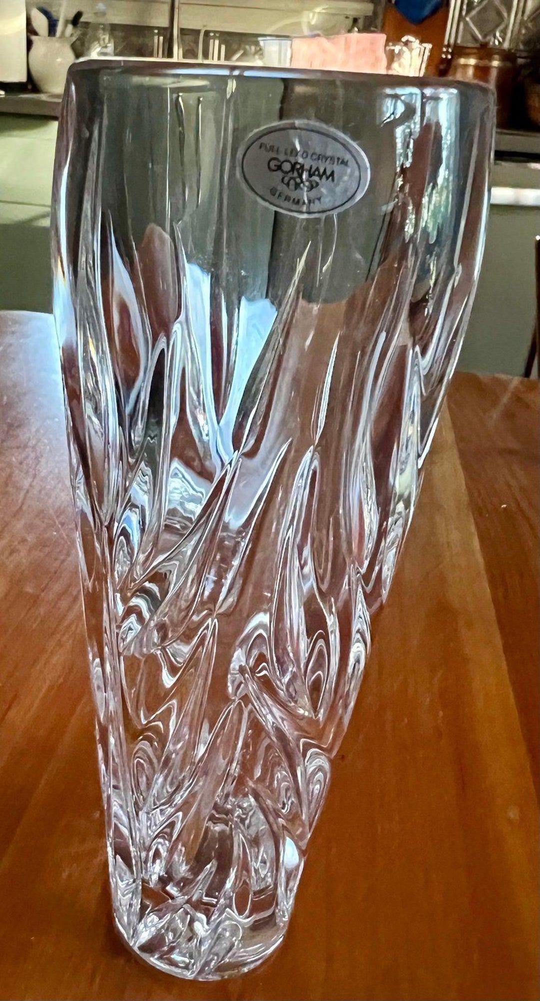 Vintage Gorham Lead Crystal Flower Bud VASE Star Blossom, 7", Made in ...