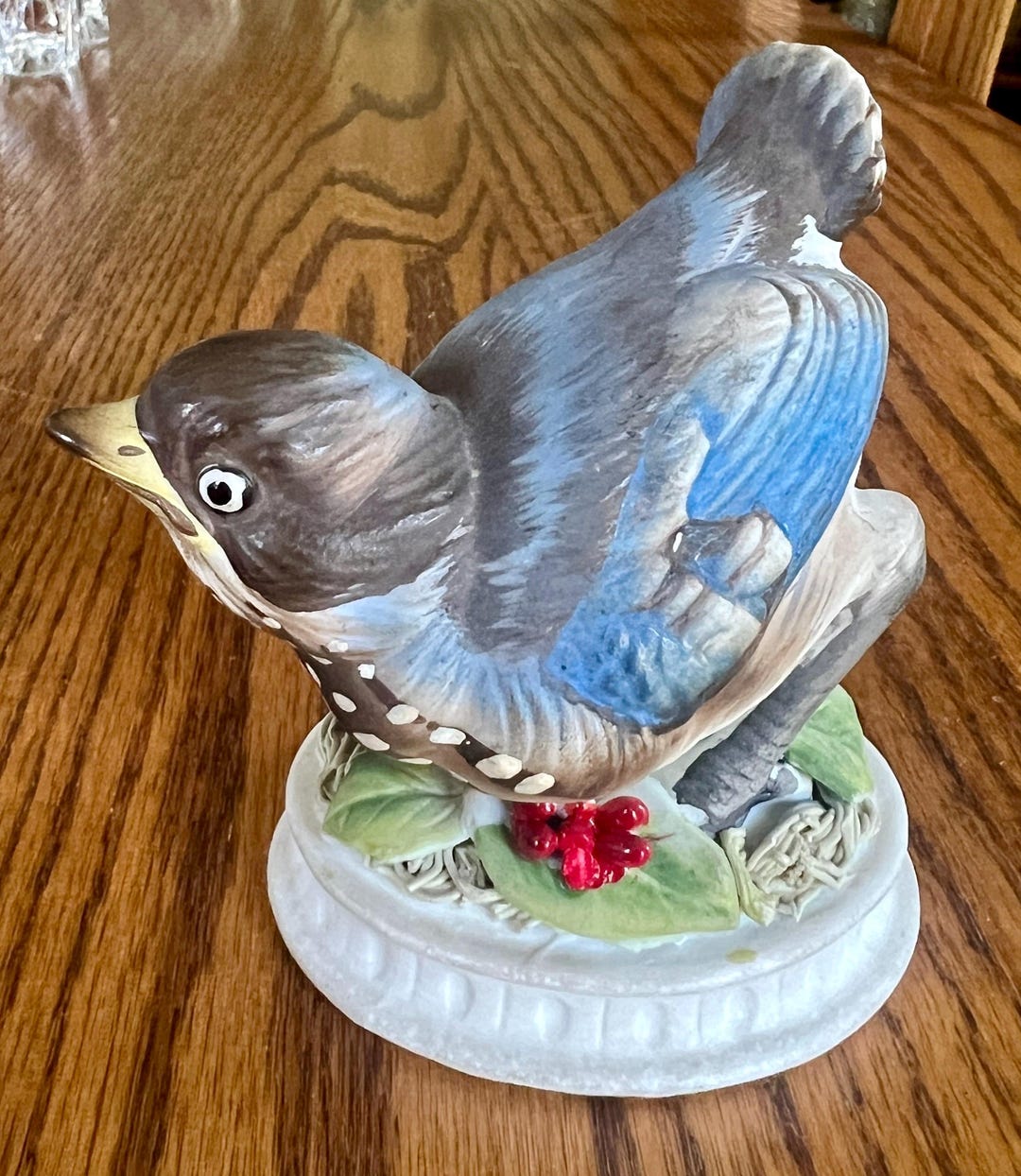 Vintage Lefton China Blue Bird Figurine: Hand-painted Porcelain, 1959 ...