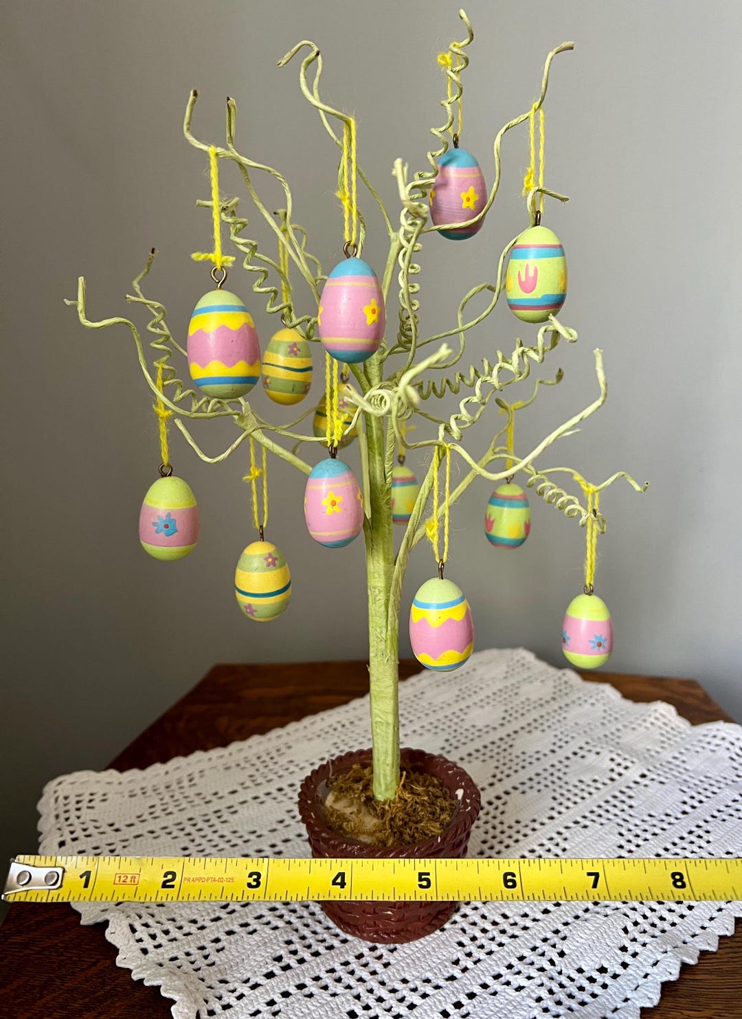 Pastel Easter Tree 12 Bendable Wire Branches With 13 Painted Woode Eggs - Etsy