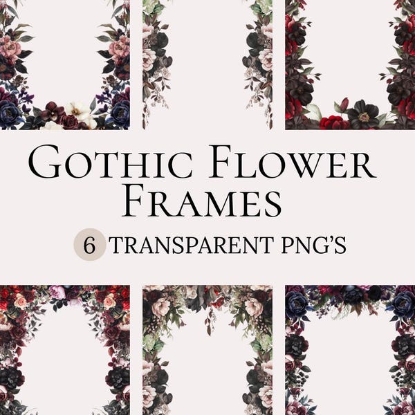Gothic Floral Border Svg - Etsy
