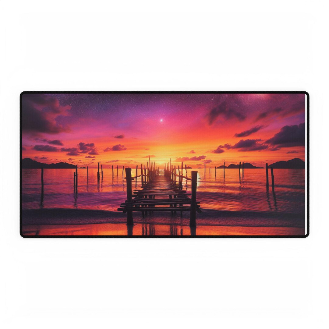 Sunset on the Beach Desk Mats - Etsy
